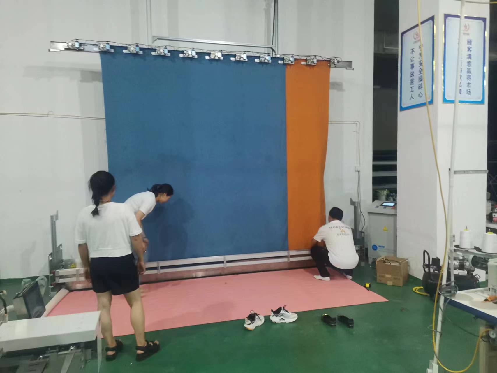 Auto Curtain Pleated Machine Installation in Weng'an City, Guizhou ...