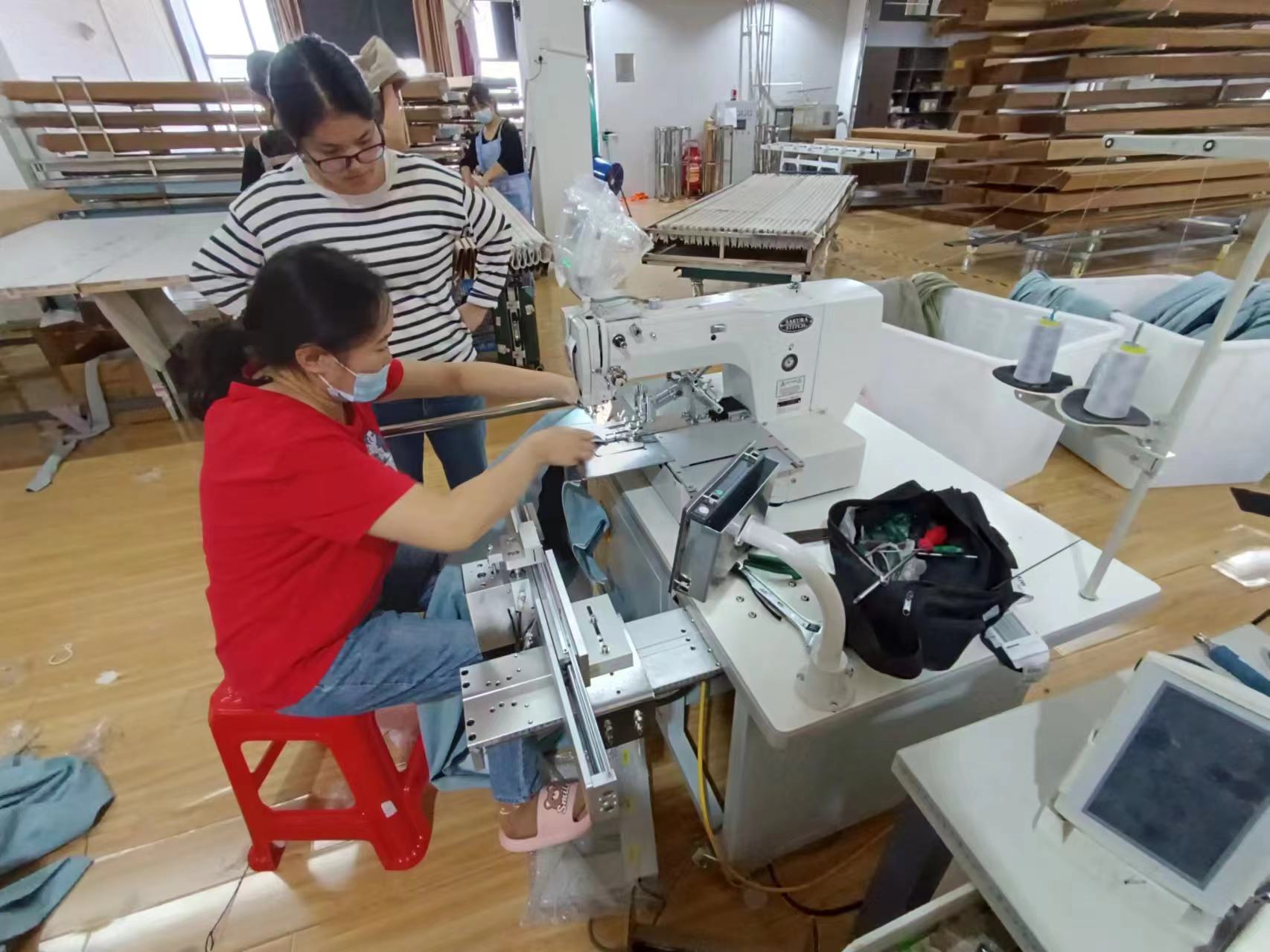 The Paper Mold and Auto Curtain Pleating Machine Installation in Wuhan ...