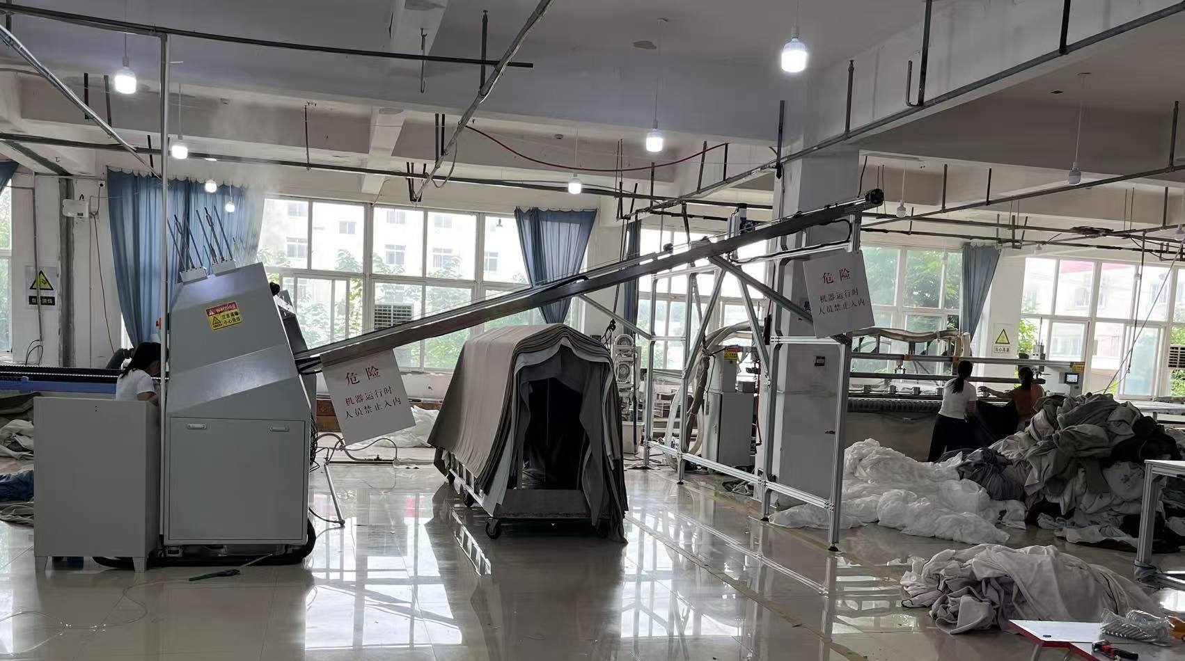 Installation SA-CAI-5248 High-Capacity Curtain Panel Ironing System in ...